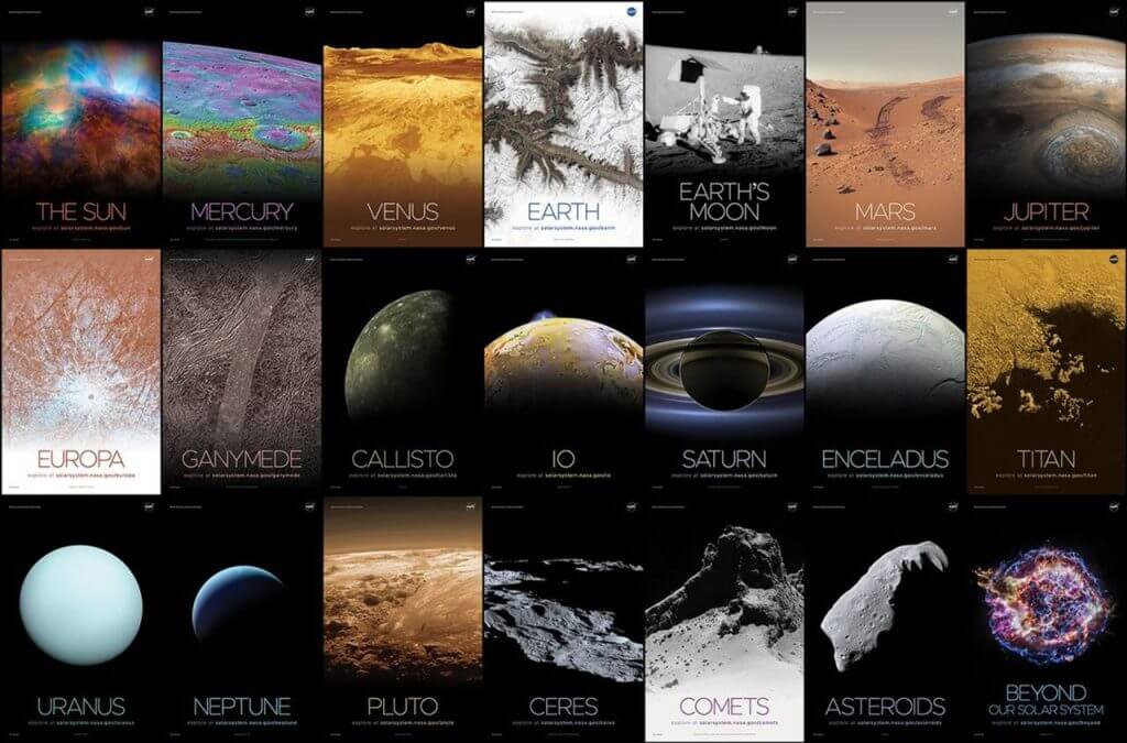 太陽系とその彼方 NASA公式ポスターセット「Solar System and Beyond Poster Set」